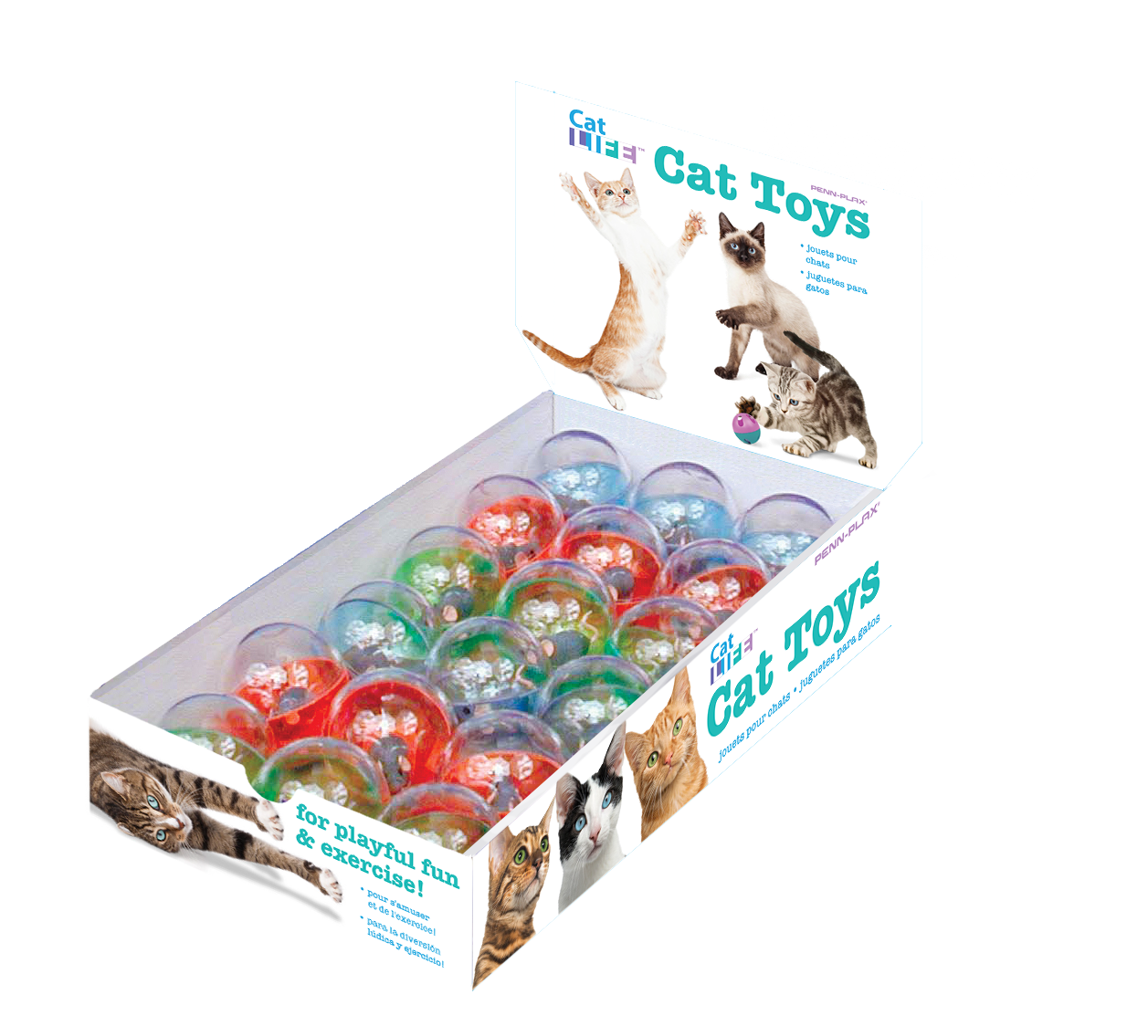 Penn-Plax eOrder | Cat Life™ Super Mouse Balls - 18-Piece Display