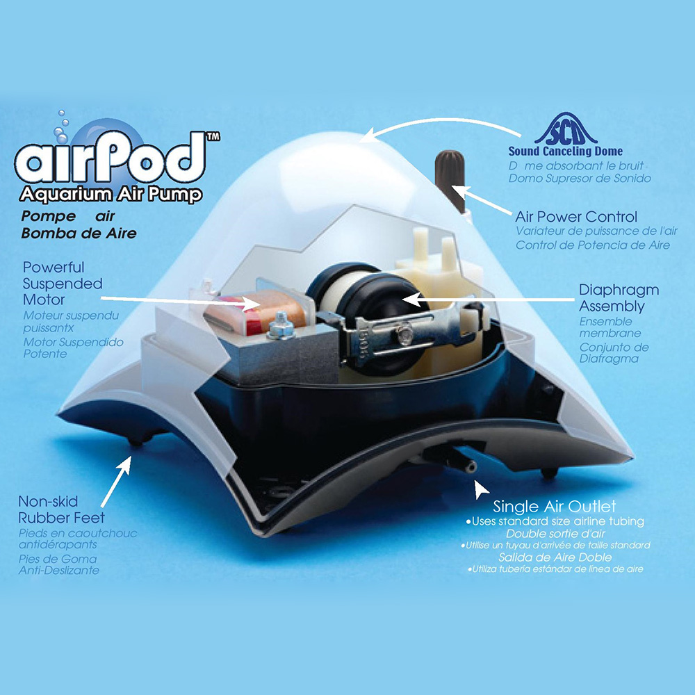 Penn-Plax eOrder | Cascade™ Air Pod Aquarium Pump - Up to 30 Gallons